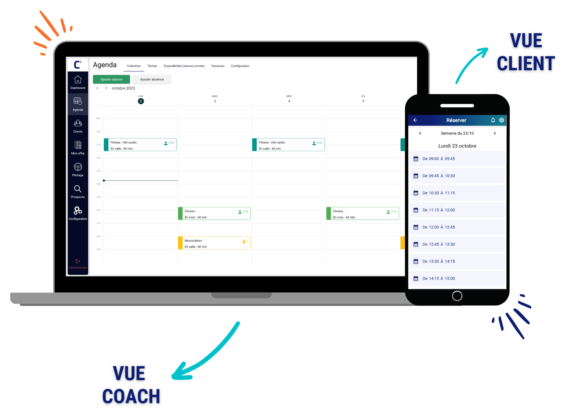 Agenda connecté - Coach'eo Pro