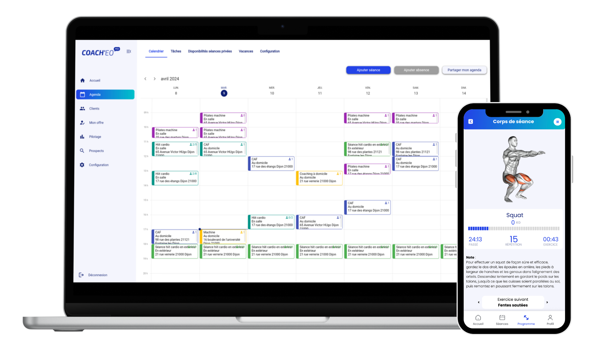 Outil de gestion gratuit pour coachs sportifs | Coach'eo